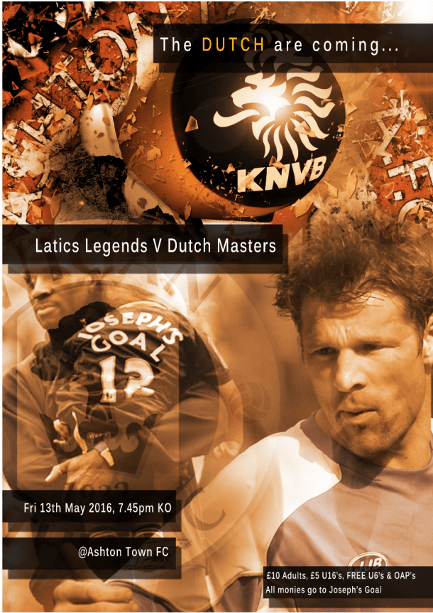 AVANCE sponsort Dutch Masters versus Latics Legends voor Joseph’s Goal ...